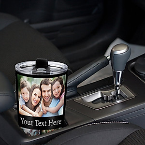 Personalized Coffee Tumbler With Pictures and Texts, Custom 20oz Insulated Travel Cups with Lids, 20oz Custom Stainless Steel Mugs, Gift for Wedding, Anniversary, Birthday…