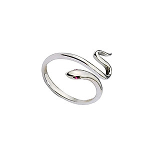 Silver Snake Shape Opening Finger Ring Adjustable Women Jewelry Party Gift New Released