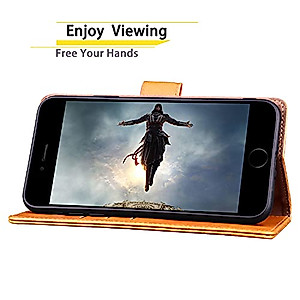 SUANPOT for iPhone 7 Plus/8 Plus 5.5"(NON iPhone 7/8 4.7") with RFID Blocking Leather Wallet case Credit Card Holder,Flip Book Phone case Shockproof Cover Women Men for Apple 7 Plus/8 Plus case