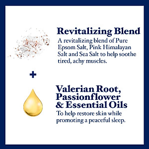 Dr Teal's Skin Therapy Epsom Salt Bath Soak Collagen + Restorative Skin with Valerian Root, Passionflower and Essential Oils, 2 lbs (Packaging May Vary)