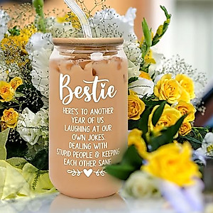 Friendship Gifts for Women Friends - Gifts for Friends Female, Gifts for Best Friends Women, Bestie Gifts for Women, Friend Gifts, BFF Gifts - Best Friend Birthday Gifts - Friendship Gifts - Can Glass