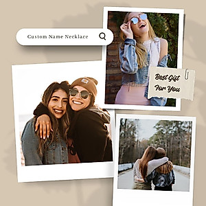 Personalized Name Necklace Customized Nameplate Necklace with Heart Pendant 18K Gold Plated Custom Name Necklace