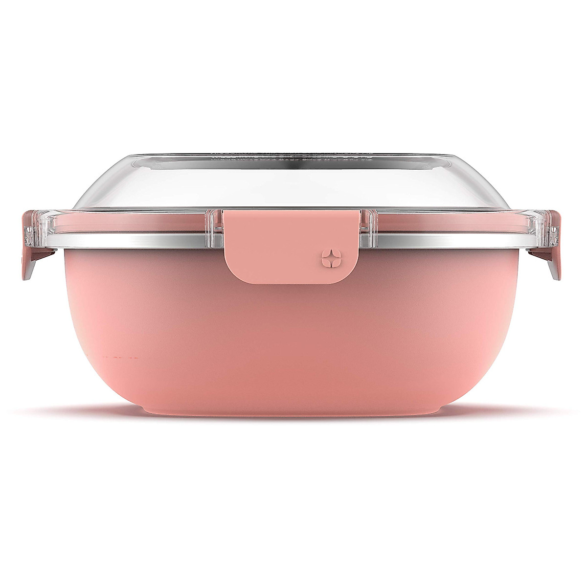 Ello Stainless Steel Lunch Bowl Food Storage Container with Leak-Proof Lid, 6.5 Cup, Peach
