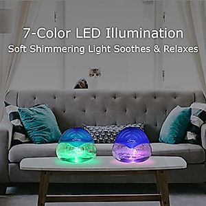 Sirena Twister Deluxe Pack (Blue) included Fragrance Pack - Water Filter Air Freshener For Home and Office - Essential Oil Aroma Diffuser With LED Night light - Small Air Cleaner For Smoke and Pets