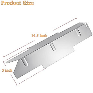 KXT Grill Heat Plates Replacement Parts for Dyna-Glo DGF350CSP, DGF350CSP-D, DGC350CNP-D, Stainless Steel Flavorizer Bar Heat Shield Tent for Dyna-Glo BBQ Grill Models (2 Pack)