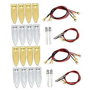 Toyvian 2 Sets Fruit Power Generation Experiment Equipment Lemon Battery Kit Fruit Battery Experimental Supplies Toy Experiments DIY Fruit Battery Power Experiment Supplies Metal