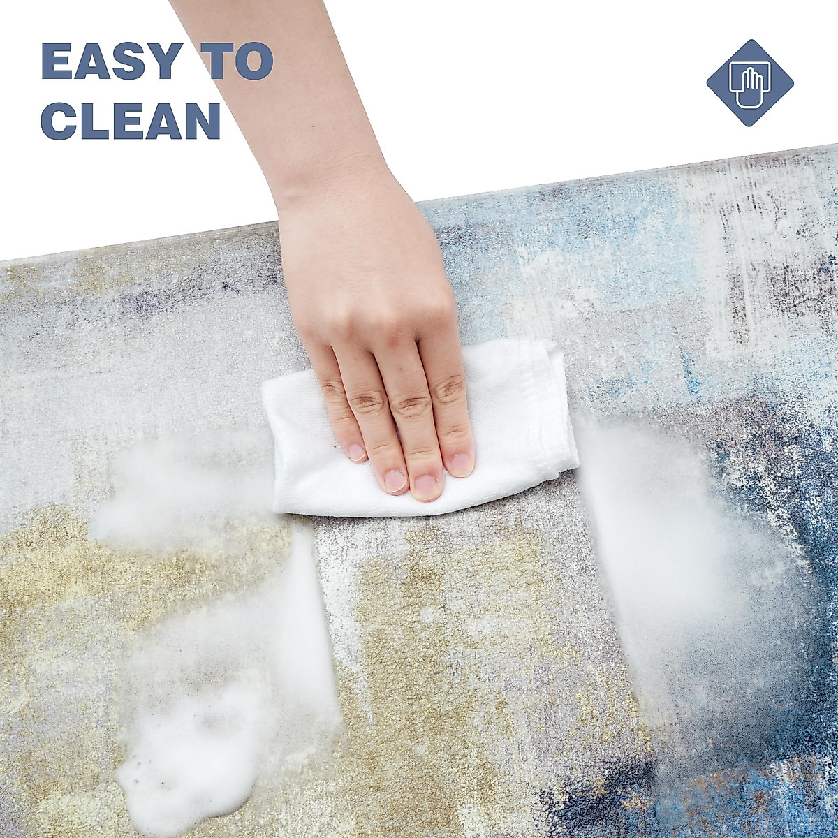 ASPMIZ Farmhouse Kitchen Rug Set 2 Piece, Floral Kitchen Rugs and Mats Waterproof, Anti Fatigue Kitchen Runner Rug Non Slip Washable, Cushioned Kitchen Mat for Floor, 18'' X 48'' + 18'' X 30'', Black