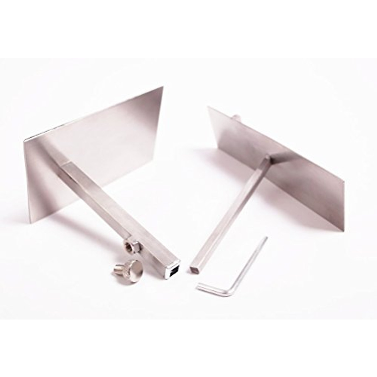 Nipole Modern Stainless Steel Adjustable Shoes Display Stands Rack in Shopping Mall (Brushed Silver)