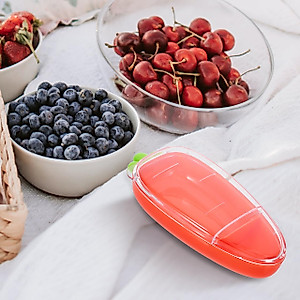 Luxshiny Snack Containers 2 Compartment Food Storage: Carrot Shaped Food Containers Divided Snack Boxes With Lid Snacks On The Go for Work and Travel Orange