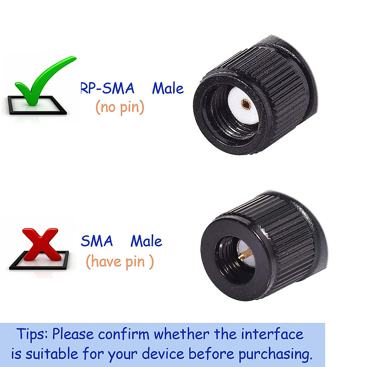 Bingfu Dual Band WiFi 2.4GHz 5GHz 5.8GHz 3dBi MIMO RP-SMA Male Antenna (2-Pack) for WiFi Router Wireless Network Card USB Adapter Security IP Camera Video Surveillance Monitor