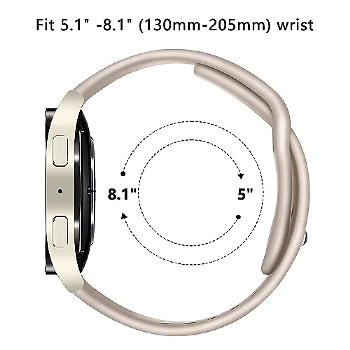 6 Pack Silicone Bands for Samsung Galaxy Watch 7 6 5 4 Band 40mm 44mm/Watch FE 40mm Women Men,20mm Watch Band for Samsung Watch 6 Classic 43mm 47mm/Watch 5 Pro 45mm/4 Classic 42mm 46mm Sport Straps