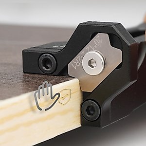 Funnytek Edge Banding Trimmer - Chamfer Plane Edge Banding, Handle Edge Trimmer Manual Planer Woodworking Blade Edge Corner Planer Quick Edge Chamfer Burr Scraper Tool for Deburring Sealing (R1)