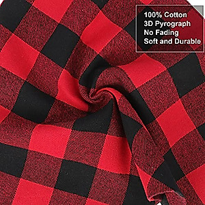 Christmas Dog Bandanas, WOVTE 2 Pack Christmas Dog Plaid Bandana Pet Bandana for Small Medium Large Dogs Cats Pets