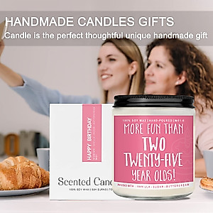 Auelife 50th Birthday Gifts for Women, Best 50th Birthday Gift Ideas, Perfect Birthday Present, Funny Birthday Presents for Mom, Friends, Wife, Sister, 7oz Vanilla Cream-Scented Candle