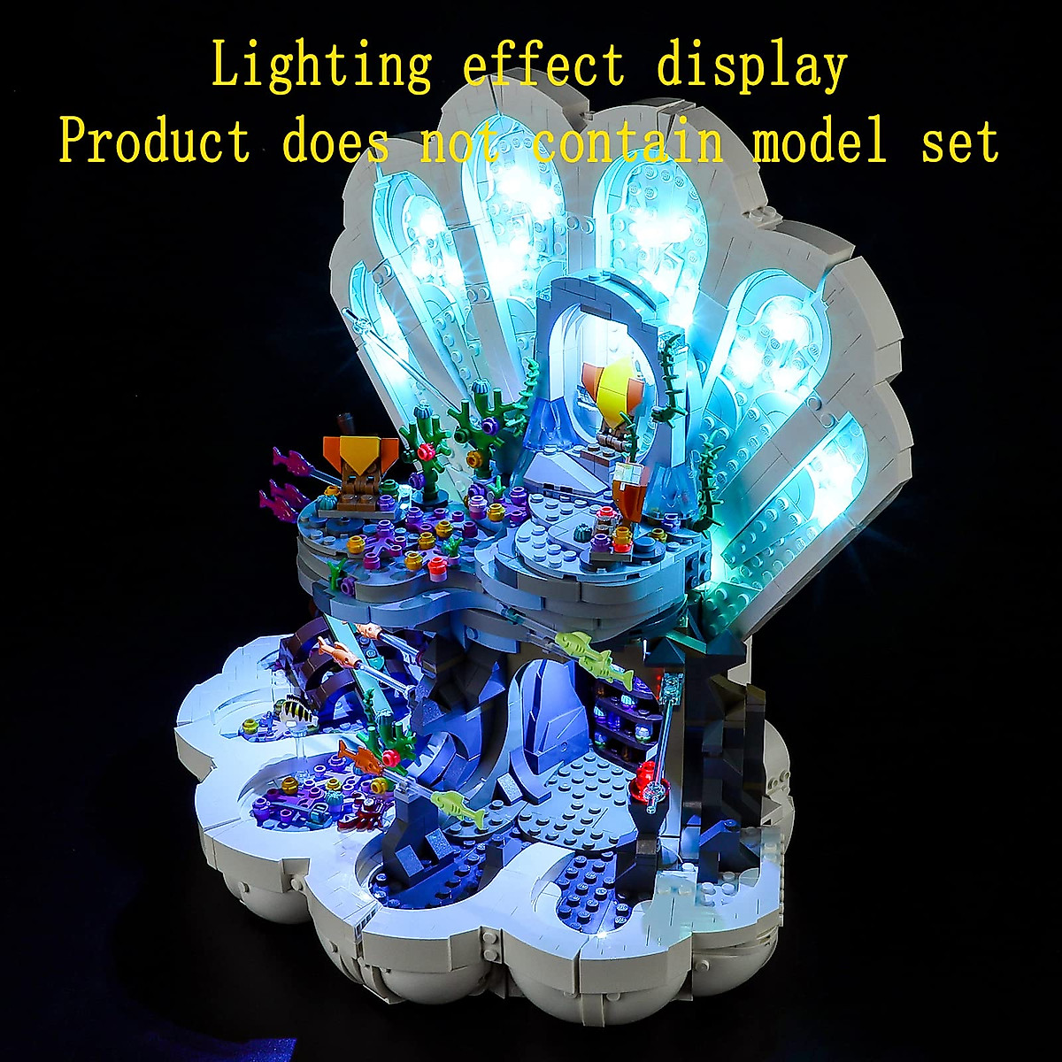 GEAMENT LED Light Kit Compatible with Lego The Little Mermaid Royal Clamshell - for 43225 Model Set (Model Set Not Included)