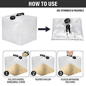 2Pcs Swimming Pool Ladder Weights Bag, 20L Heavy Duty Plastic Pool Weight Sand Bags, Fillable Ladder Anchor Bag for Swimming Pool Steps Entry Systems