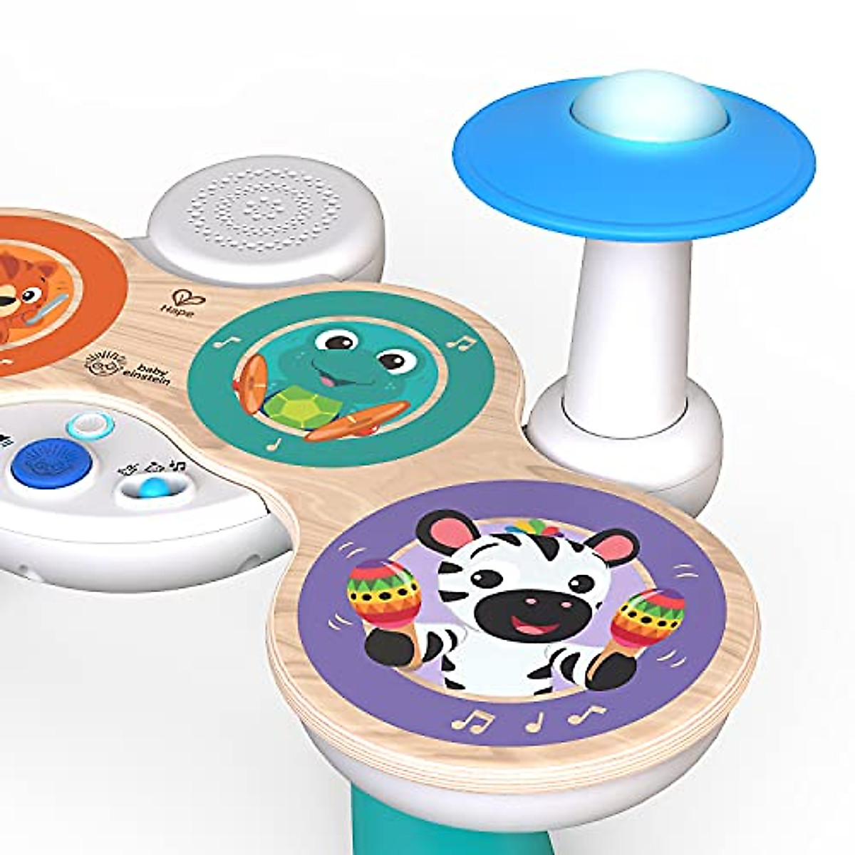 Baby Einstein Together in Tune Drums​ Safe Wireless Wooden Musical Toddler Toy, Magic Touch Collection, Age 12 Months+
