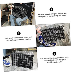 Cabilock 3 Pcs Folding Storage Box Collapsible Storage Bins Stackable Storage Bins Cube Storage Baskets Storage Cubes Storage Basket Storage Bins with Lids Container Large Cardboard