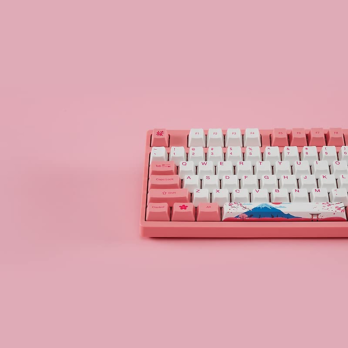 Akko TKL Wired Gaming Mechanical Keyboard, Programmable with OEM Profiled PBT Dye-Sub Keycaps and N-Key Rollover, Tokyo 87-Key Pink Keyboard for PC/Laptop/Mac (Cream Yellow Switch)