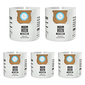 ALYYDBG for Shop Vac Bags 15-22 Gallon, Type G 90663 9066300; Type J 90673 9067300 and VF2008 High-Efficiency Disposable Dust Collection Vaccum Filter Bags 5 Pack