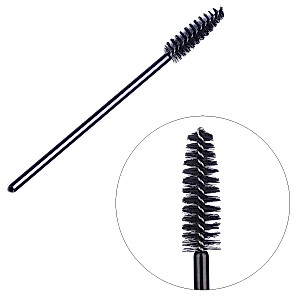 Disposable Mascara Wands Brush Makeup Spoolies Bulk for Eyelash Extensions, Black (1000 Pieces)
