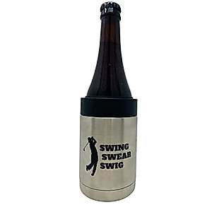 Golf Can Koozie - Funny Golf Gift - Stainless Steel Coozie for Beer, Hard Seltzer, Water, Soda