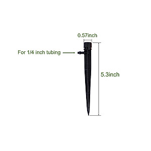 60 Piece of Drip Irrigation Emitters and Parts or Professional Irrigation Drippers and Drip Emitters or Sprinkler System Parts and Heads for 1/4 inch drip tubing