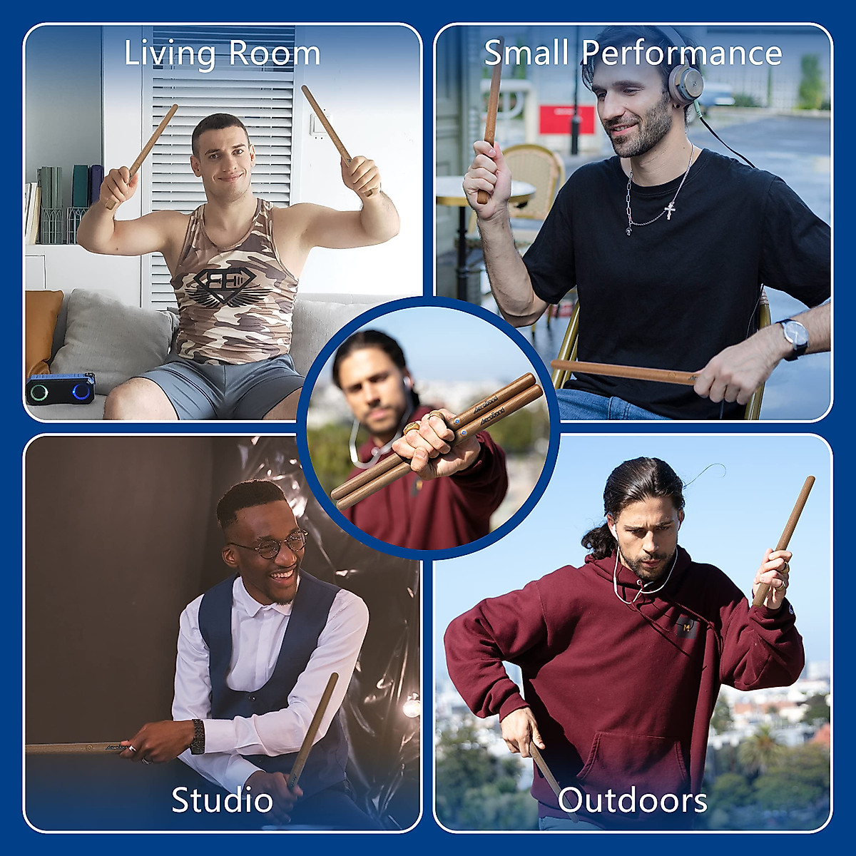 AeroBand PocketDrum 2 Plus Electric Air Drum Set Air Drum Sticks, Air Drum with Drumsticks, Pedals, Bluetooth and 8 Sounds, USB MIDI Function, Electronic Drum Set for Adults, Kids, Gift