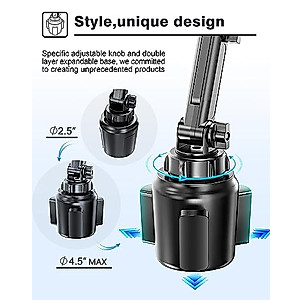 [Upgraded] TOPGO Cup Holder Phone Mount Wireless Charger,Universal Cell Phone Holder Car Charger Wireless-Charger-Cup-Phone-Holder Fast Charging for iPhone11/11 Pro/11 Pro Max, Samsung Galaxy Black