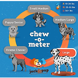 Jack&Pup 6" Bully Sticks for Dogs | Jumbo Odor Free Bully Sticks for Large Dogs | All Natural Beef Pizzle Sticks (Jumbo, 6 Pack)