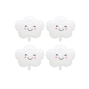 8PCS White Cloud Balloons 18 Inch Mylar Foil Cloud Balloons for Baby Shower Birthday Wedding Party Supplies