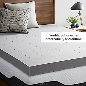 Lucid 4 Inch Bamboo Charcoal Memory Foam Mattress Topper - Full & Premium Hypoallergenic 100% Waterproof Mattress Protector - Universal Fit, Cotton Terry Top, Full