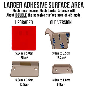 Upgraded Invisible Baby Proofing Cabinet Latch Locks (10 Pack) - No Drilling or Tools Required for Installation, Works with Most Cabinets and Drawers, Works with Countertop Overhangs, Highly Secure