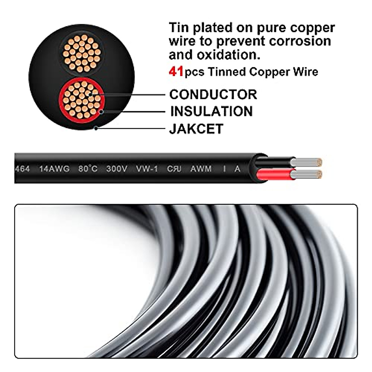 20FT 14AWG Solar Extension Cable with 45A Connectors for GZ Yeti /G500 Solar Generator, Portable Power Station and Renogy, Boulder 200 Solar Panels (20FT)