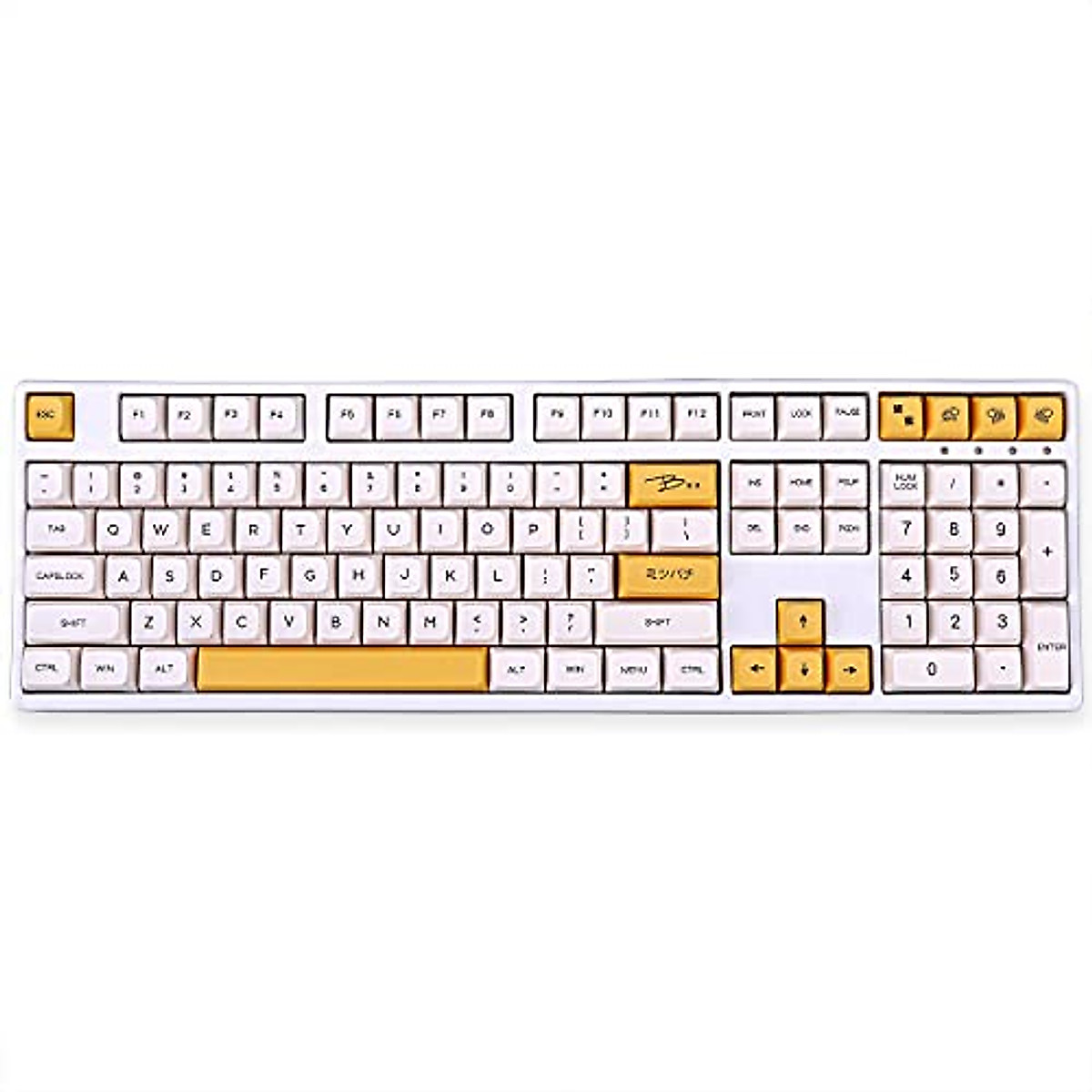 Sumgsn 140 Keys PBT Keycaps Dye-Sub XDA Profile Milk and Honey Theme for Mechanical Gaming Keyboard Cherry Gateron MX Switches (English)