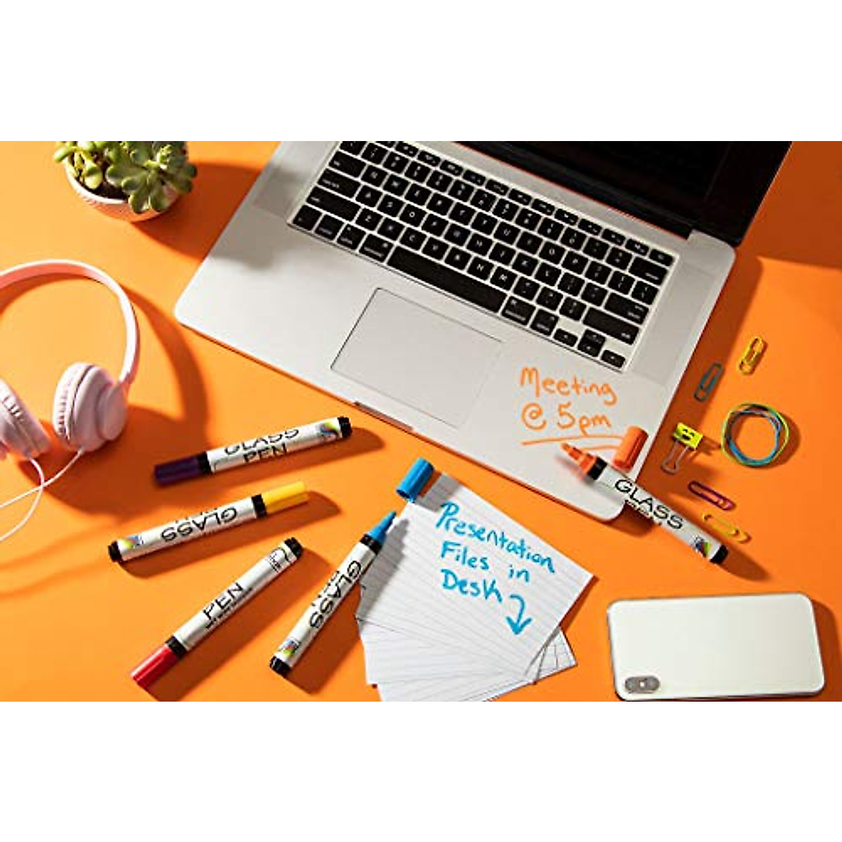 Glass Pen Window Marker: Liquid Chalk Markers for Glass, Car Marker or Mirror Pen with Washable Paint - Car Windows, Storefront Window, Wedding, Parade, Party & Holiday Decorations (Black, Jumbo Tip)