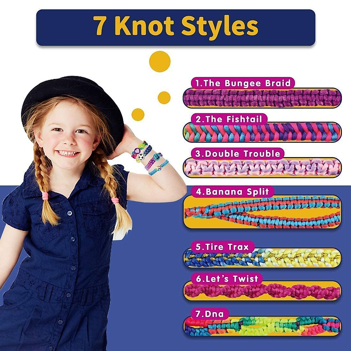 VERTOY Friendship Bracelet Kit and Pop Beads Jewelry Making Kit for Girls, STEM Arts and Crafts Toys for 3-10 Year Old Girls, Best Birthday Gifts for Girls and Toddlers, Value 2 Packs