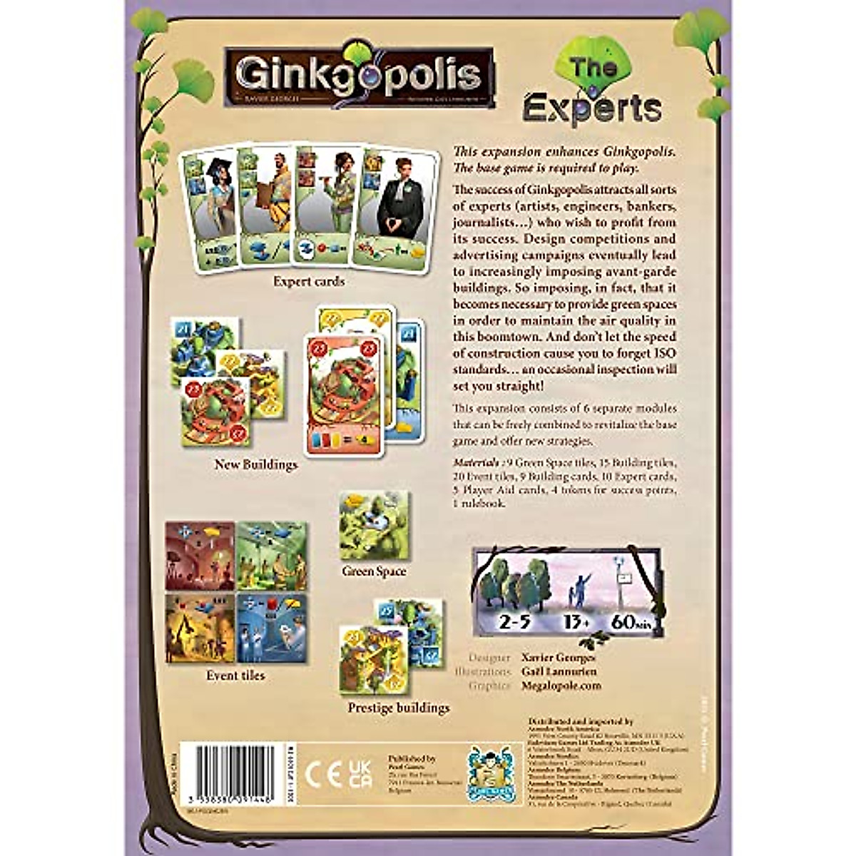 Pearl Games Ginkgopolis The Experts Board Game Expansion | Competitive Worker Placement Strategy Game| Average Playtime 45 Minutes | Made by Pearl Games, GINK02