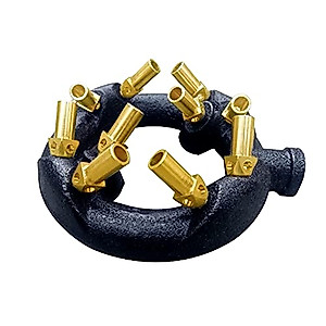 Joywayus Propane Gas Jet Burner 10 Tips for Wok Range,Stir Fry,Grilling,Cast Iron Body Round Nozzle Jet Burner