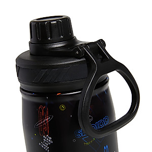 adidas 600 Ml (20 Oz) Metal Water Bottle, Hot/Cold Double-Walled Insulated 18/8 Stainless Steel, Icon Brand Love Black/Black/White, One Size