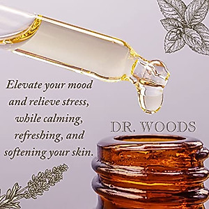 Dr. Woods Peppermint & Lavender Castile Soap, Body Wash with Organic Shea Butter Variety 2 Pack