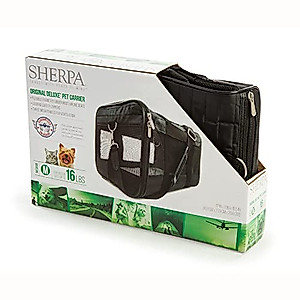 Sherpa® Original Deluxe™ Airline Approved Pet Carrier, Medium, Black
