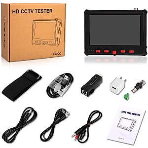 【Upgrade】 Portable Wrist CCTV Tester,5'' LCD Monitor,HDMI in &VGA in,Camera Debugging Helper