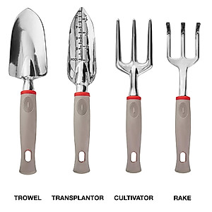 NEIKO 61090A 8 Pc Garden Tool Set, Heavy Duty Gardening Tool Set for Home Garden Planting, Includes Gardening Tool Set Bag for Gardening, Hand Gardening Tools for Women and Men, Gardening Tool Kit