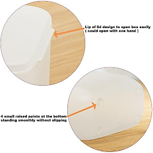 OKOMATCH 3 Pcs Qtip Holder Travel Portable Case Dispenser Container With Lid Hair Tie Clips Organizer For Girls Floss Pick Holder Storage Small Items Bathroom Endtable Office Desktop (Frosted White)