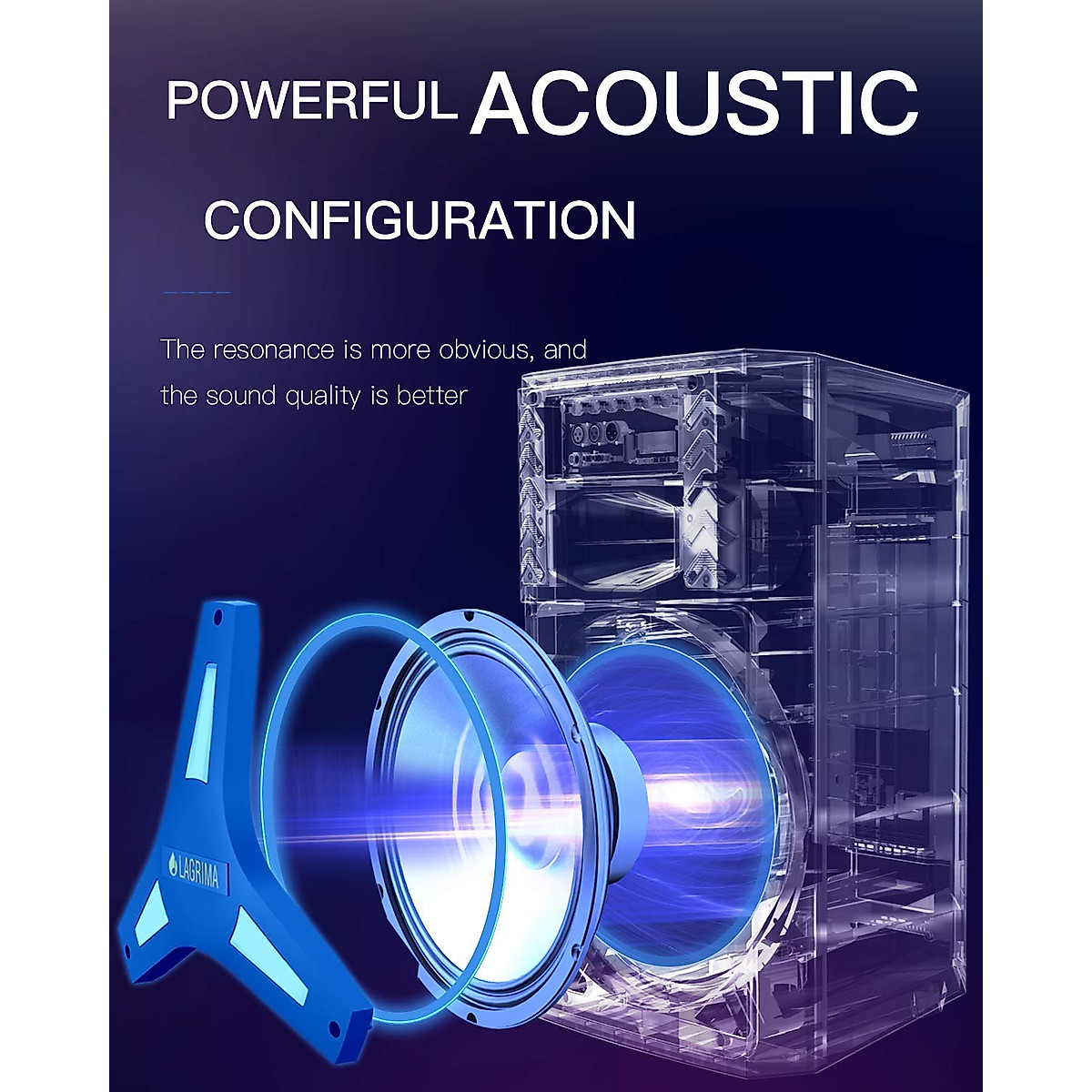 LAGRIMA LPS-500 Portable 15-Inch 2-Way 1800W PA Speaker System, DJ Karaoke Machine with Wireless Bluetooth/FM Radio/USB/SD Card Slot