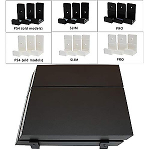 New Game Storage Set Bracket Wall Mount Console Stand Controller Holder Host Rack(2 sets-For PS4(old models),white)