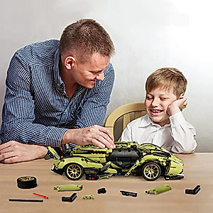 Super Sports Car Building Block kit,Cars 1:14 Model MOC Construction Toys for Boys Girls Age 8-14,Adults challenging(1039 Pieces)
