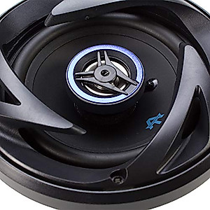 Autotek ATS525CX 5.25 Inch Coaxial Speakers (Black and Blue, Pair) - 250 Watt Max, 2 Way, Voice Coil, Neo-Mylar Soft Dome Tweeter, Pair of 2 Car Speakers
