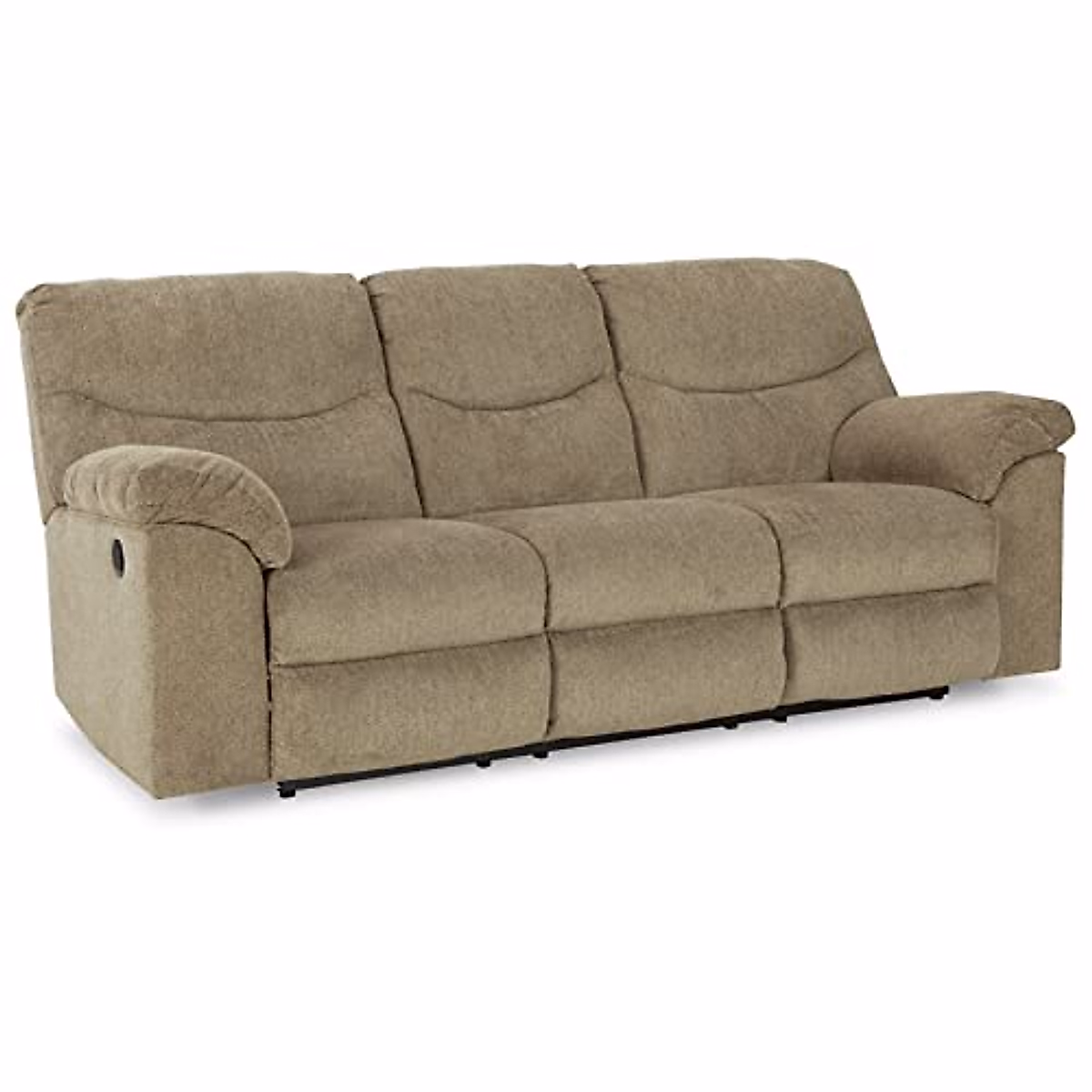 Signature Design by Ashley Alphons Transitional Tufted Reclining Sofa, Light Brown
